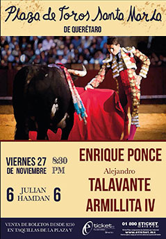 CORRIDA DE TOROS : Plaza de Toros Santa María : SANTIAGO DE QUERÉTARO ...