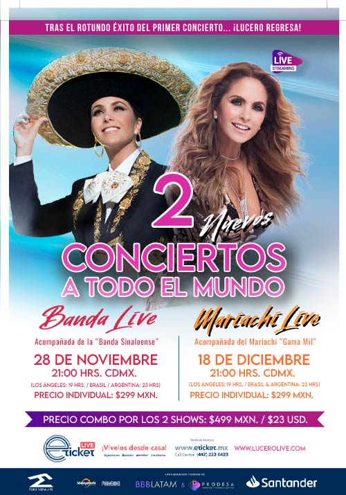 LUCERO...MARIACHI LIVE / ABONADO : eticketLIVE - Streaming : ONLINE ...